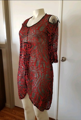Taking Shape medium/18 Long Line Mesh Top | eBay Australia
