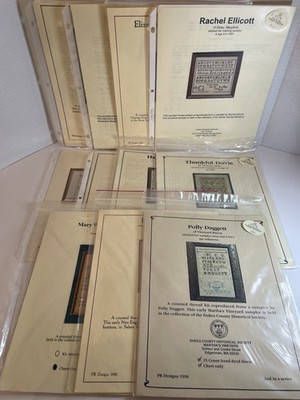 PR Designs Antique Reproduction Massachusetts DAR Cross Stitch Sampler ...