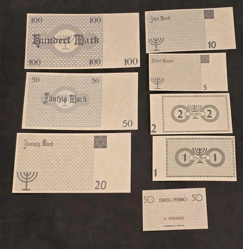 THIRD REICH Nazi German Jewish LODZ LITZMANNSTADT Getto Ghetto Currency ...