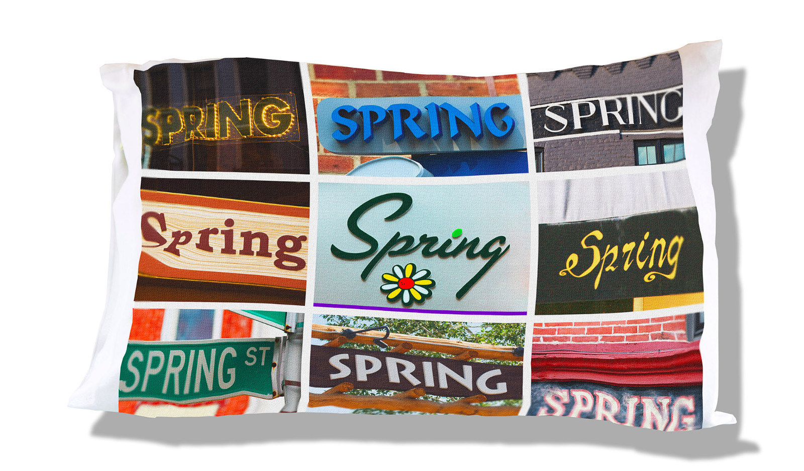 SPRING Personalized Pillowcase featuring the name in photos of full ...