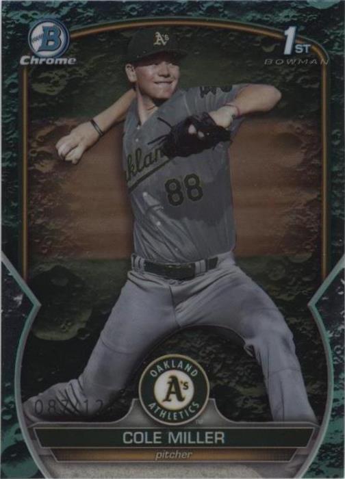 2023 Bowman Draft - Chrome Cole Miller #BDC-51 Aqua Lunar Crater ...
