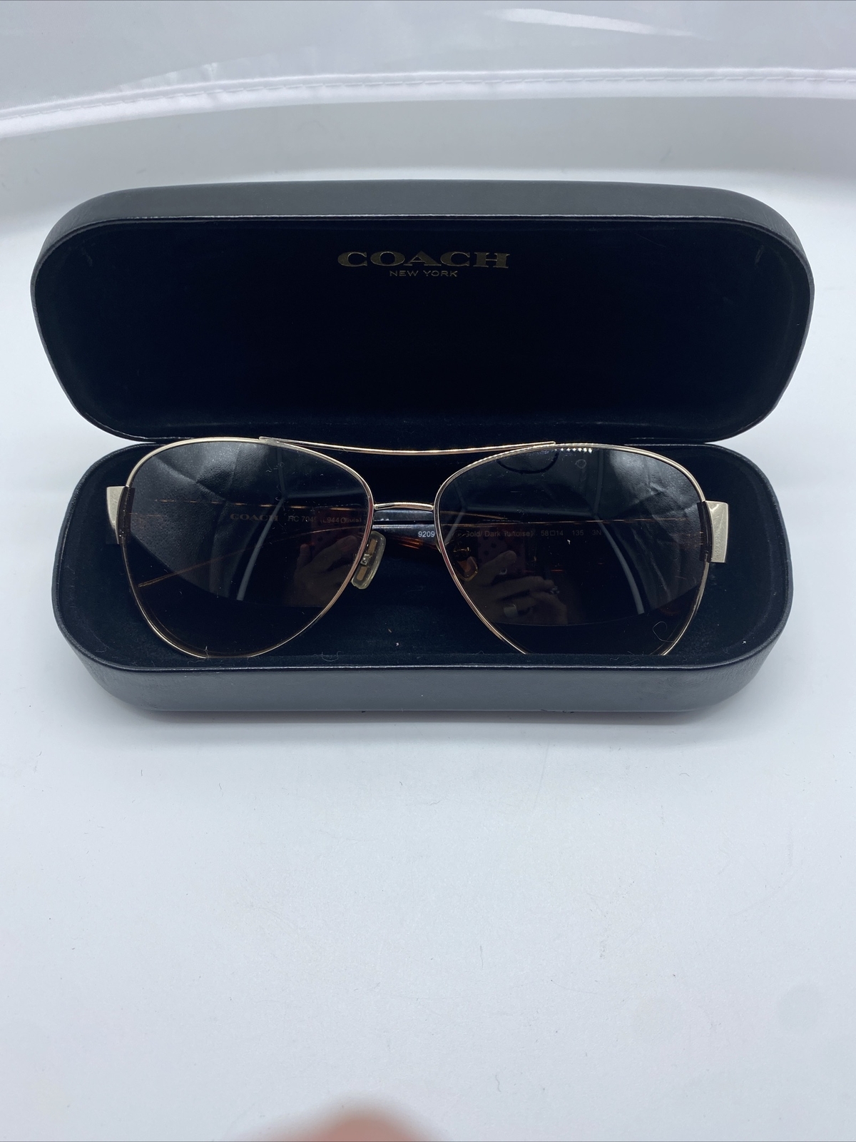Vintage Coach Sunglasses Gradient Lens Light Gold Dar… - Gem