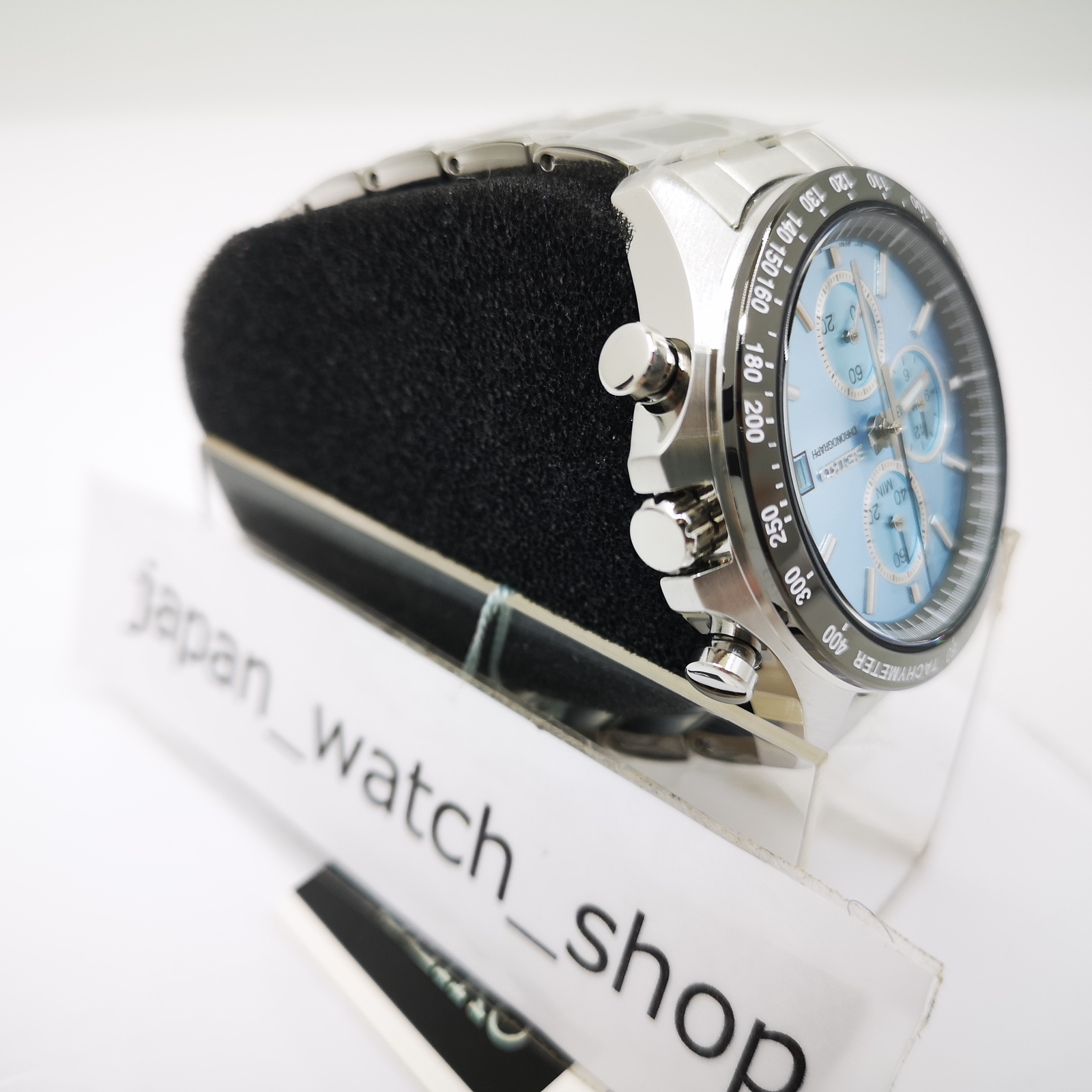 SEIKO Spirit SBTR029 Blue Chronograph Quartz Stainless Men's Watch New ...