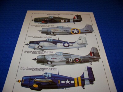GRUMMAN F4F WILDCAT VARIANTS..5-COLOR PROFILES (38JJ) | eBay