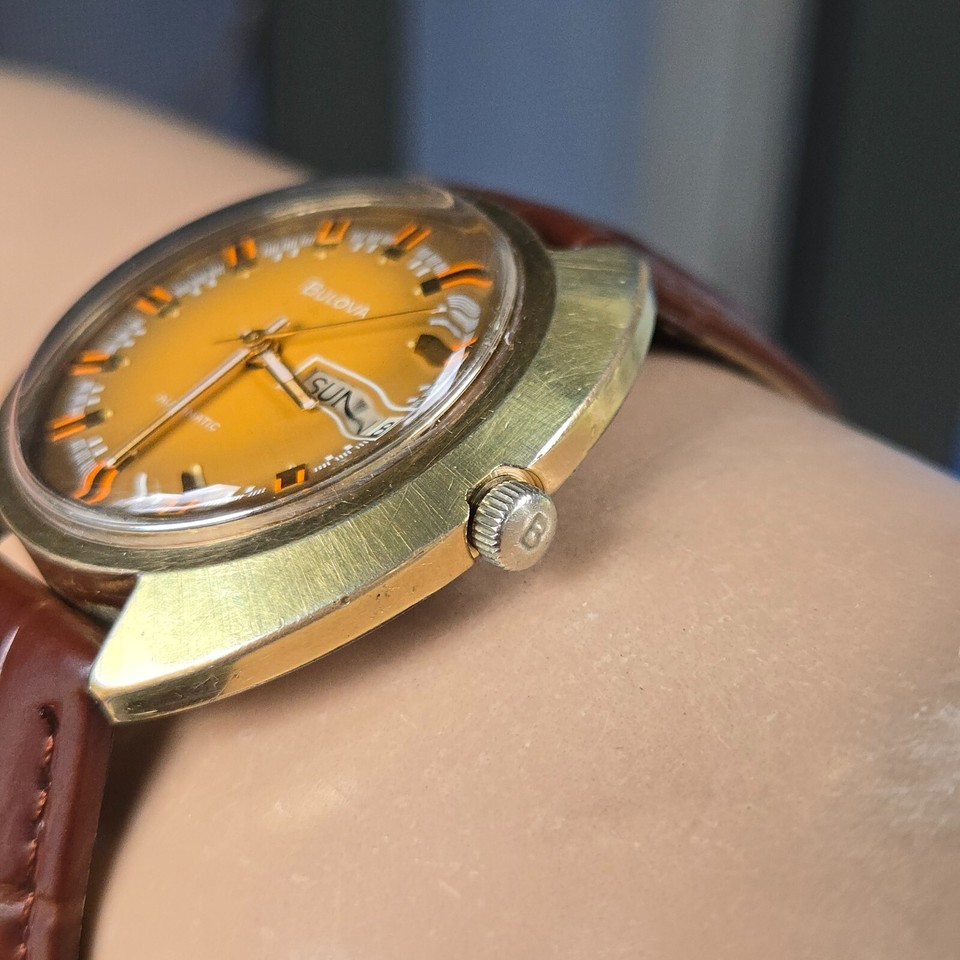 Vintage BULOVA Jet Star men's automatic watch 11BSACB 17Jewels swiss ...