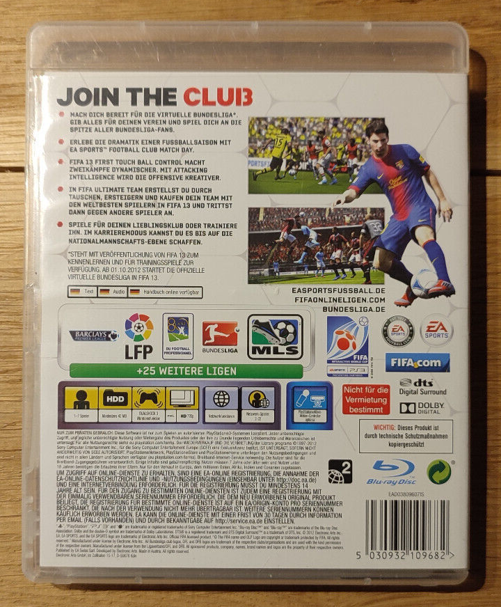 PS3 PlayStation 3 FIFA 13 mit Anleitung Top Titel CIB Gut Fußball Messi ...
