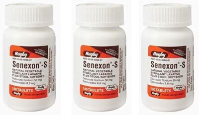 Rugby Senexon-S Stool Softener + Laxative 100 Tablets (3 Pack) | eBay