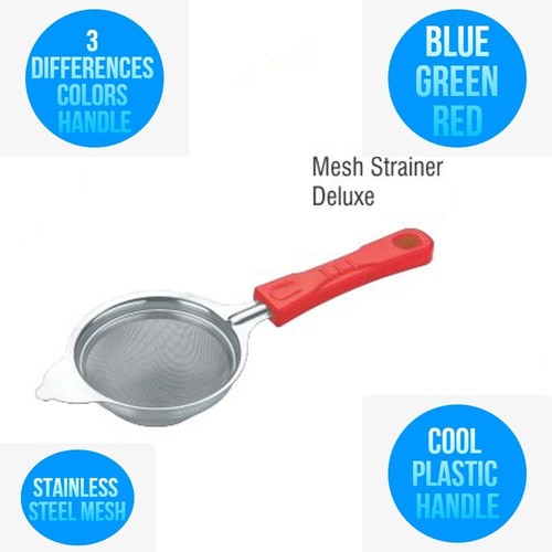 Stainless Super fine mesh Tea Chai Strainer with Safety Handle Kitchen ...