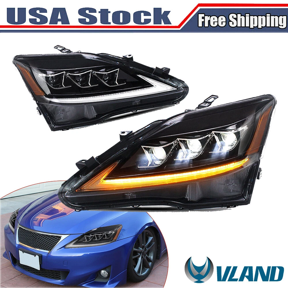 Full LED Projector Headlights For 2006-2012 Lexus IS250,, 51% OFF