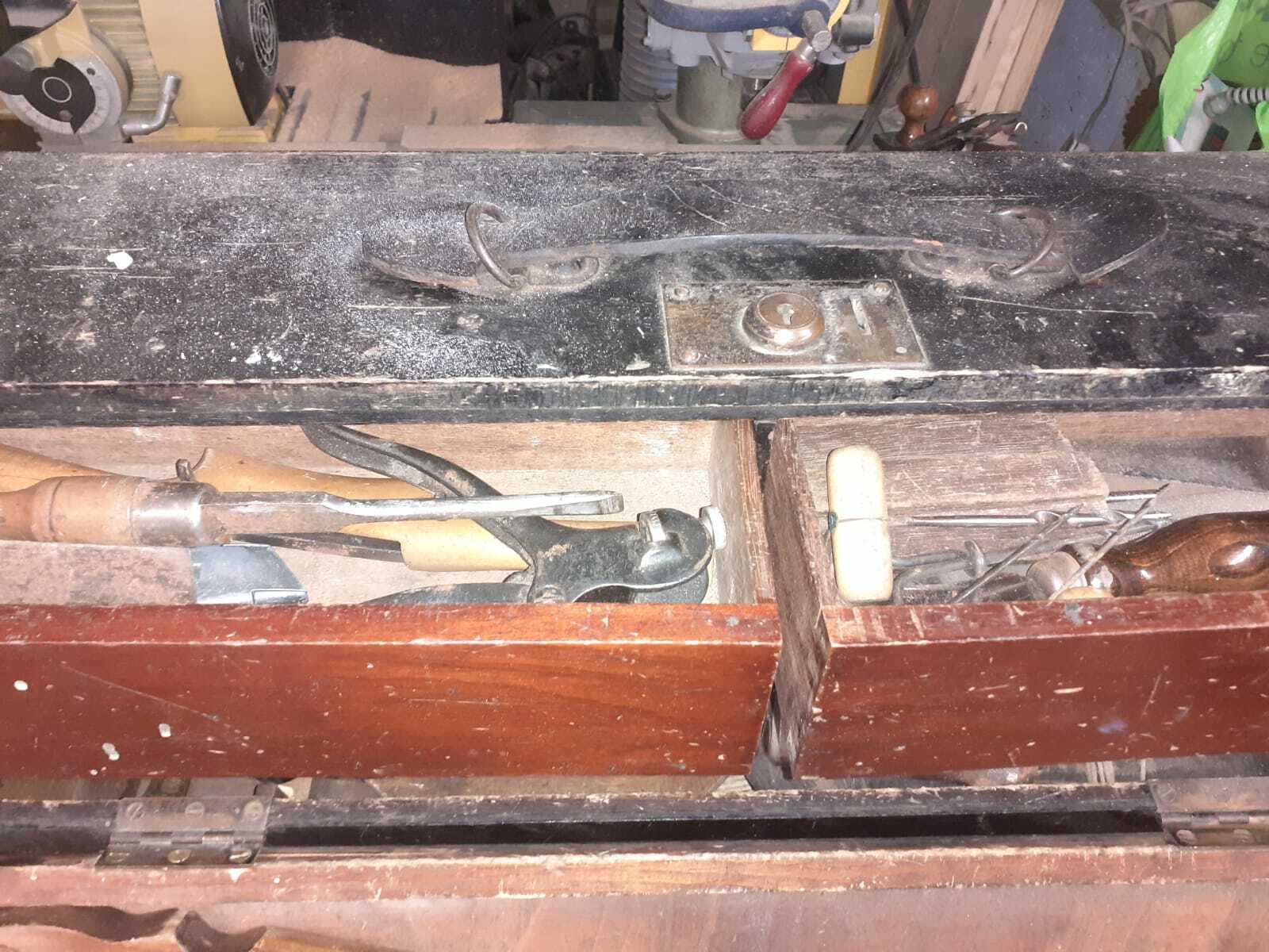 Vintage Joiners Tool Box with Tools including Disston Hand Saw | eBay UK