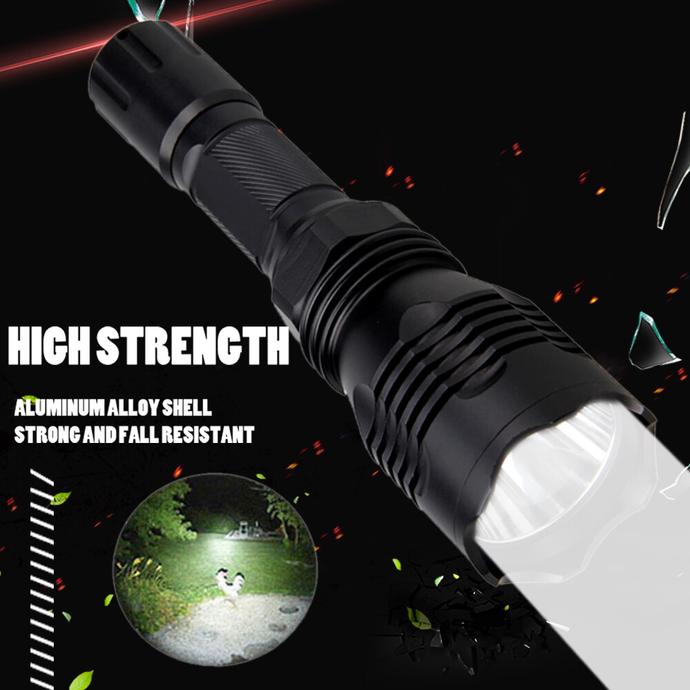 Zoom Flashlight Red Green White LED Light Predator for Coyote Night Hog ...