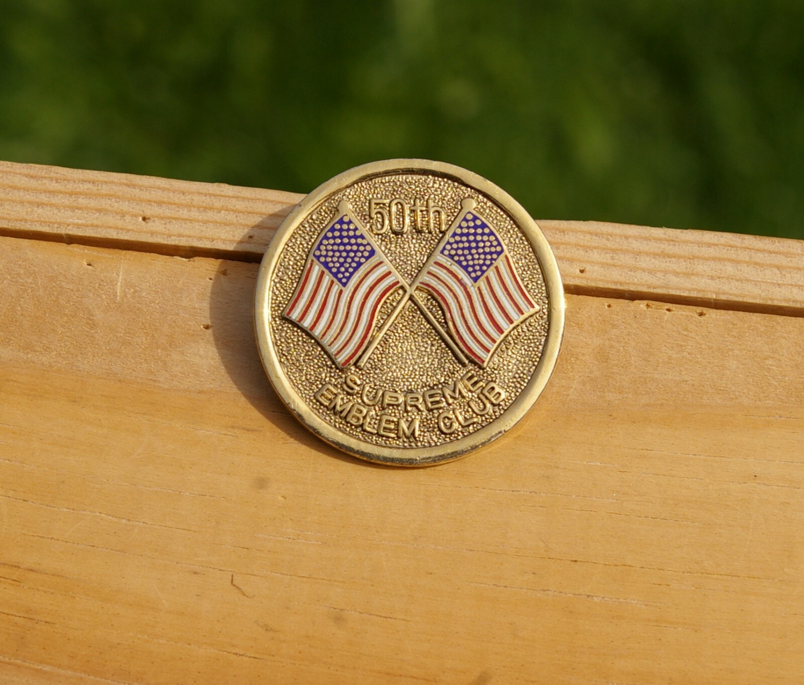 American Flag 50th Supreme Emblem Club Elks 1976 Metal Enamel 1 1/4 ...
