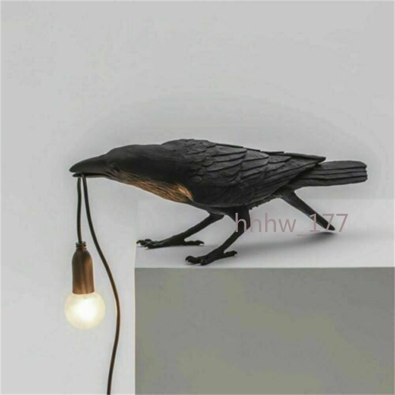 Raven Table Lamp Wall Sconce Light Novelty Bird Resin Crow Bedside ...