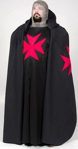 Cloaks for Men & Knight Tunic Maltese Cross Costume Hospitaller ...