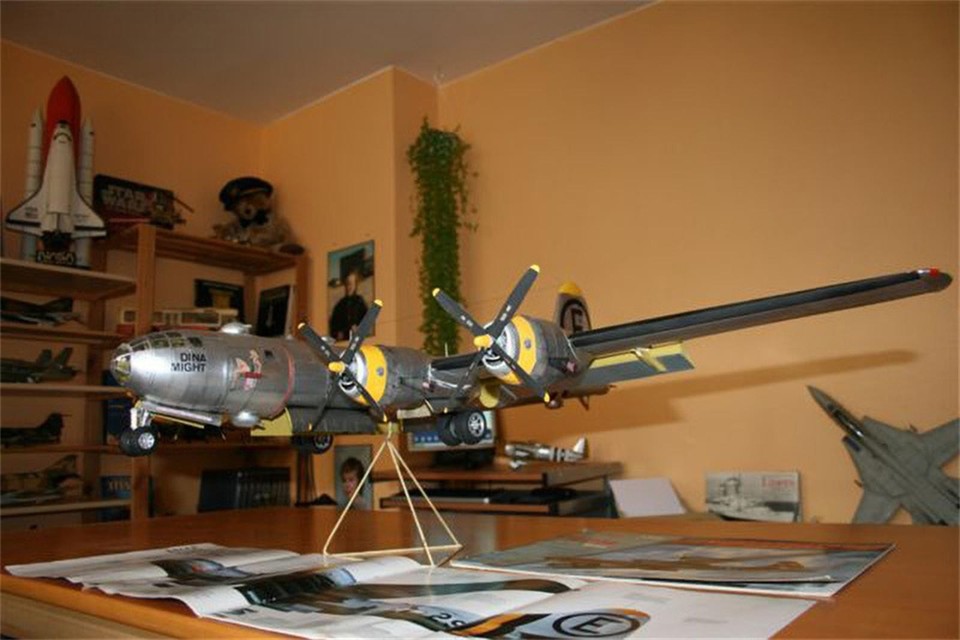 1:47 Boeing B-29 SuperFortress Bomber Bombardment Aircraft Paper Model ...