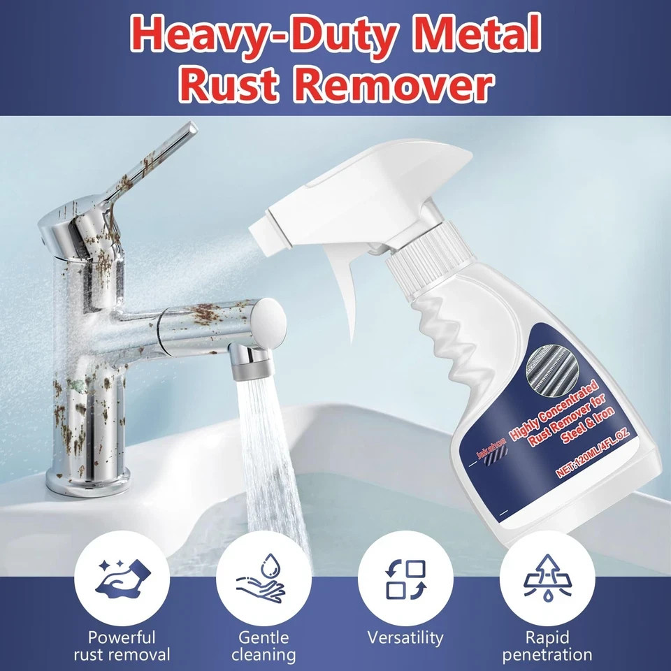 Heavy Duty Rust Removal for Metal,Multipurpose Rust Remover Spray ...