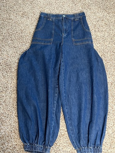 anthropologie Pilco Pants Retro Mc Hammer Loose Comfy Retro Blu Jeans ...