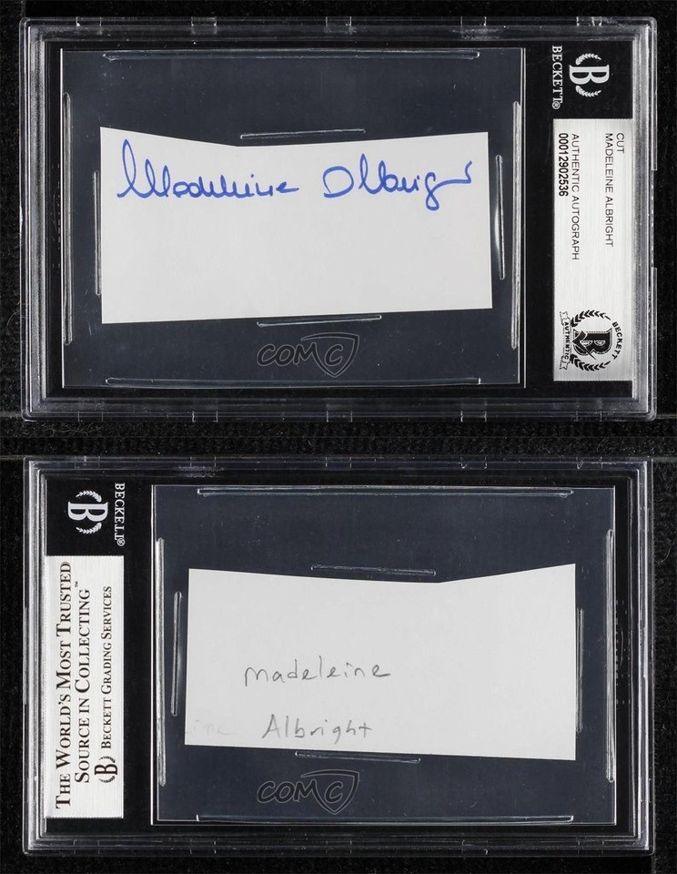 BAS Historical Authenticated Madeleine Albright BGS Authentic Auto 4f5 ...