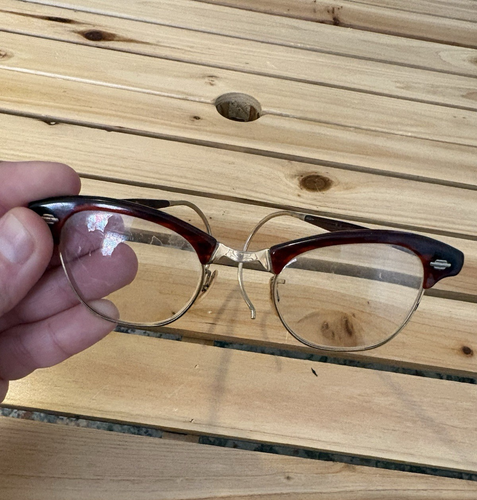 ANTIQE VINTAGE GOLD FILLED EYE GLASSES ARTCRAFT 1/10 12 K GF WIRE RIM ...