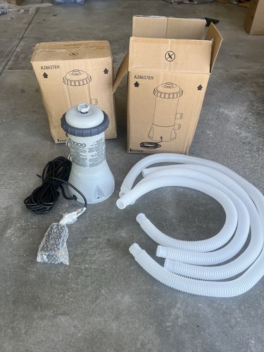 NEW INTEX C1000 Krystal Clear Cartridge Filter Pump Above Ground Pools ...