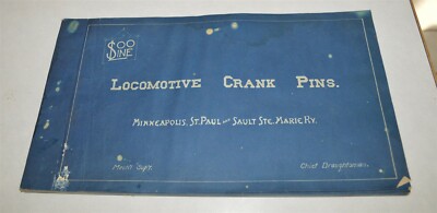 Early Soo Line Railroad Blueprint Diagram Locomotive Crank Pins Manuals ...