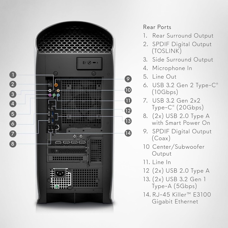 Alienware Aurora R15 i9-13900KF 24Core 32GB RAM 1TB SSD+HDD Nvidia RTX ...