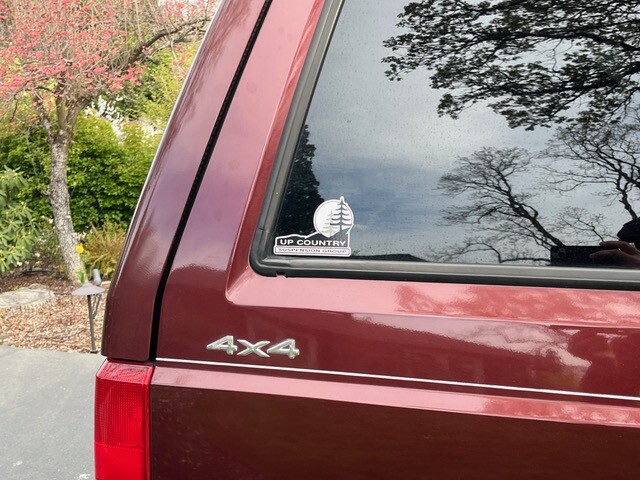 Upcountry Suspension Rear Window Decal- Fits Jeep Cherokee/Grand XJ ZJ ...