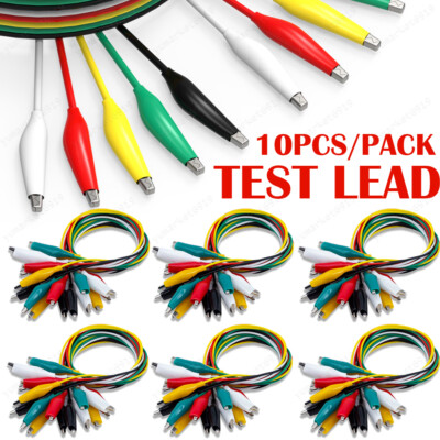 10-60pcs Test Lead Probe Set Crocodile Alligator Clips Electrical ...