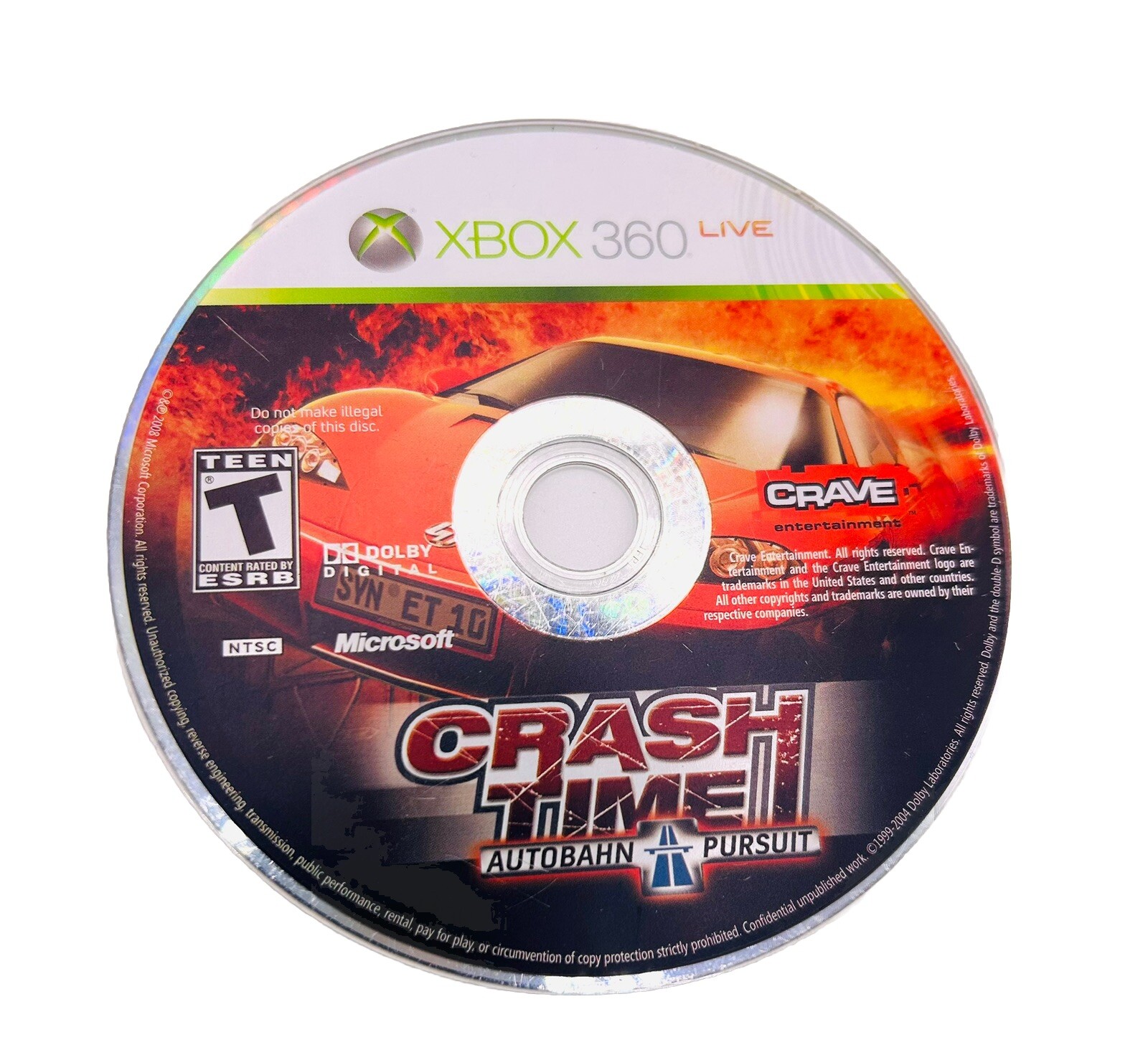 Crash Time: Autobahn Pursuit (Microsoft Xbox 360, 2008) for sale online ...
