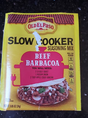 6 Old El Paso Beef Barbacoa BB 6/2020 Slow Cooker Seasoning Mix Mexican ...