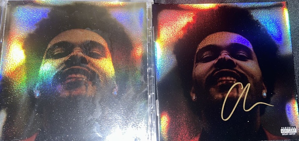 CD The Weeknd Hand Signed Holographic Booklet Collectible After Hours ...