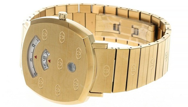 Gucci Gucci Grip YA157409 38mm Gold-tone Stainless Steel Case with Gold ...
