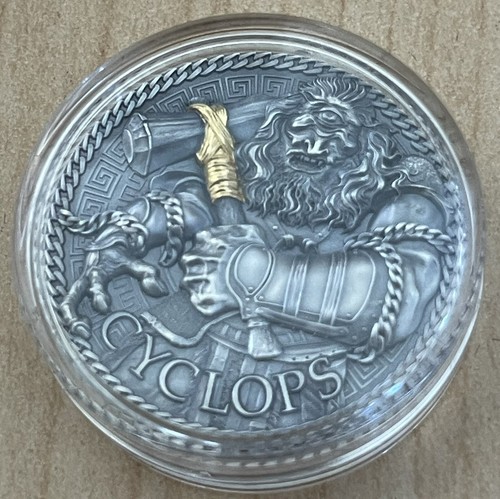 2022 Cameroon Great Greek Mythology CYCLOPS Antique 1 oz Silver Coin ...