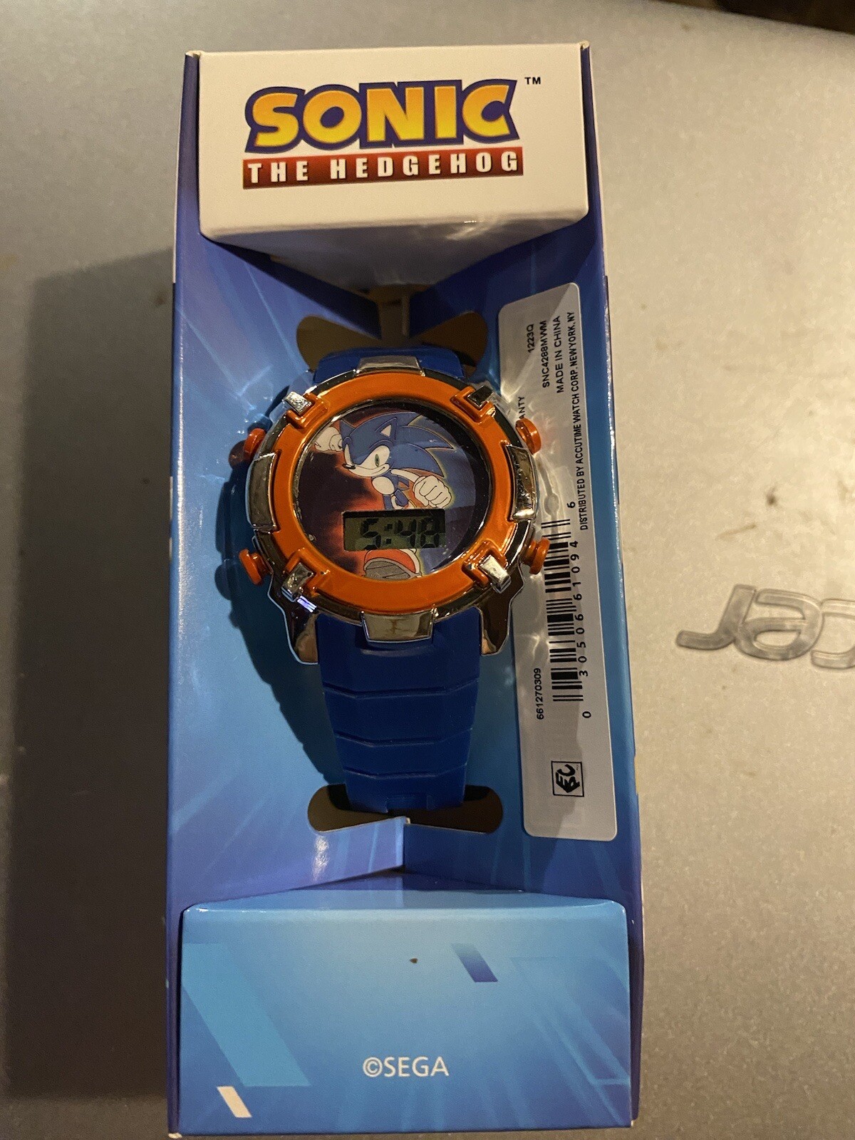 Sonic The Hedgehog Digital Flashing LCD Screen Kids Blue 6 Wrist Watch ...