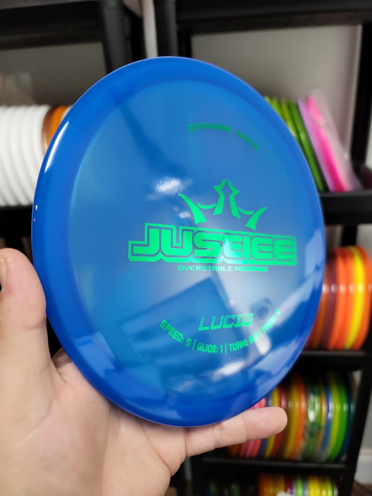 Dynamic Discs Lucid Justice 173g Blue Midrange Golf Disc | eBay