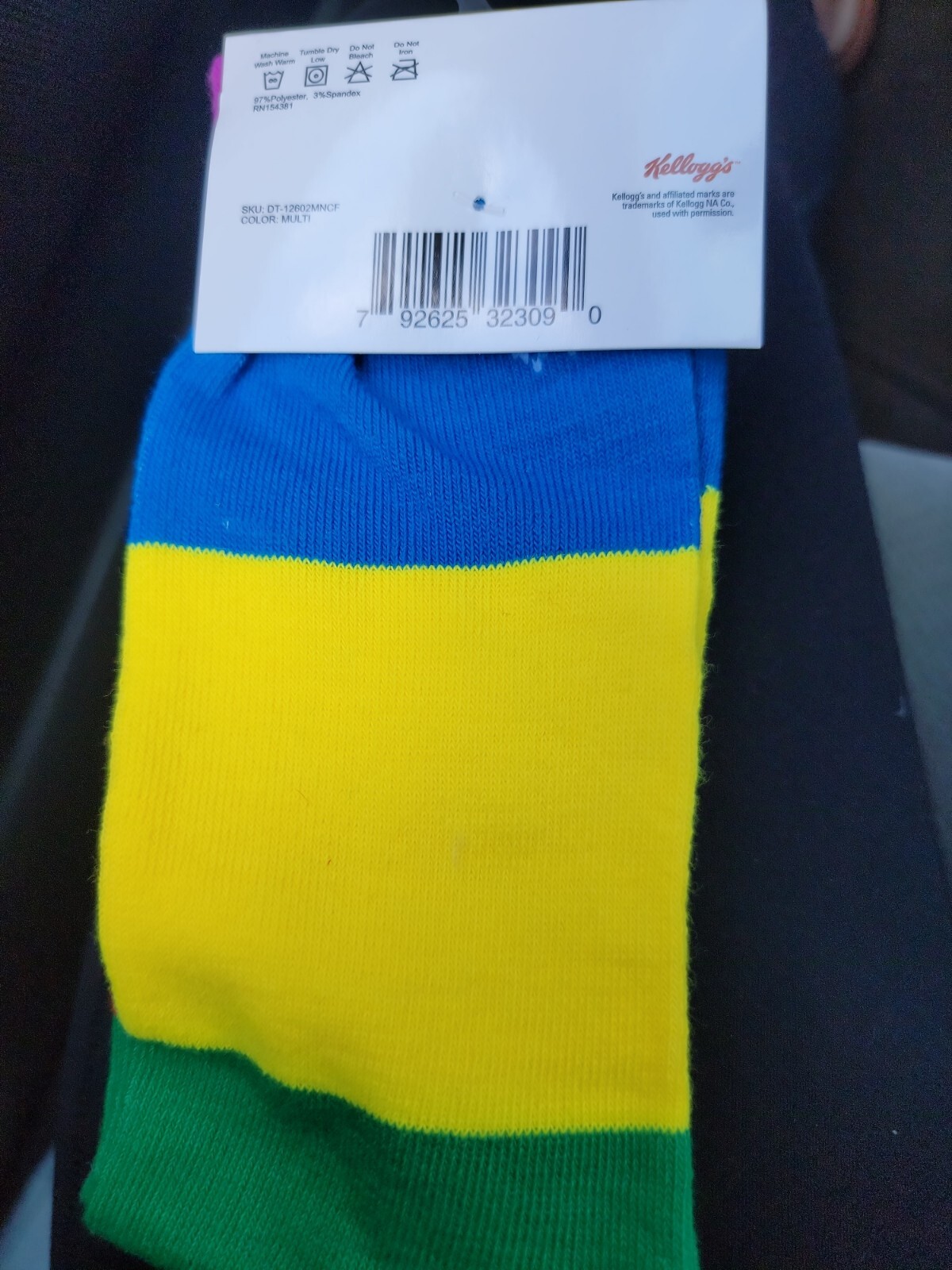 Crazy Socks Froot Loops Cereal Crew Socks Men’s Size 6-12 Unisex Fun ...