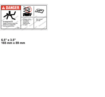 FOR GENIE DANGER SAFETY ARM DECAL 82561, 82561GT | eBay