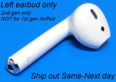 NoBox LEFT SIDE earbud ONLY Authentic Apple 2nd gen AirPods Replacement ...