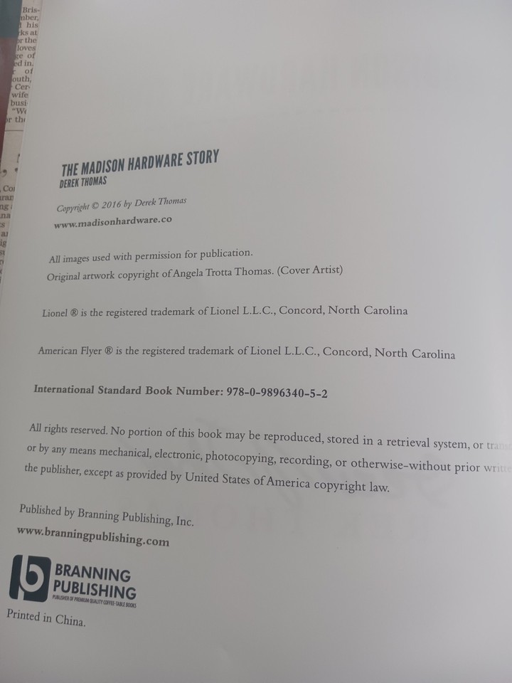 Madison Hardware Lionel Trains Story | eBay