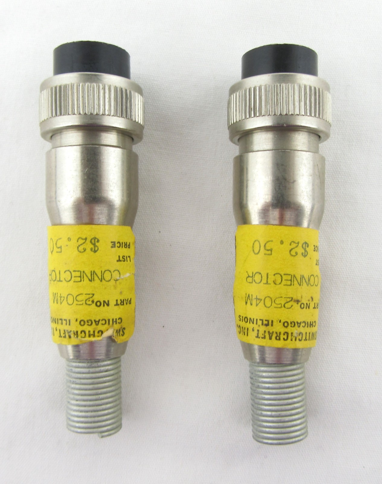 Switchcraft 2504-M 4 Pin DIN Connector w/Locking Nut, Set of 2 - NOS ...