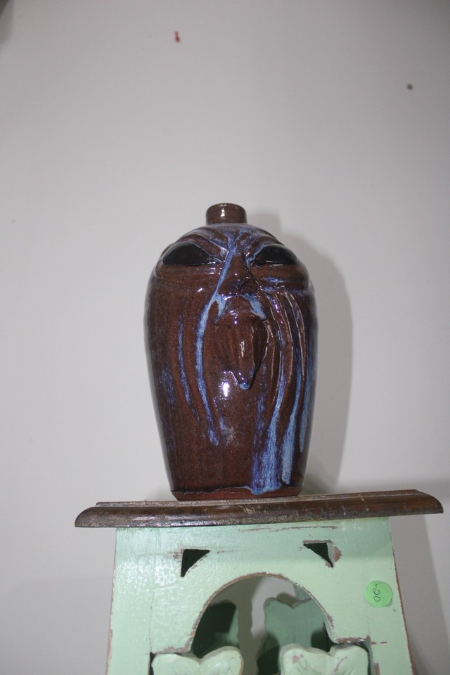 dal burtchaell alien FACE jug, folk art, pottery 10''x7'' | eBay