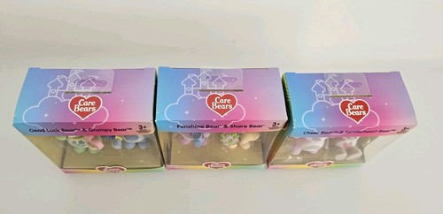 Lot of 3 Cloudco Flocked Care Bear Figures (new) | eBay