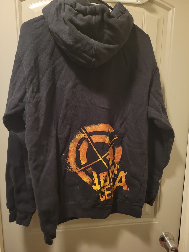 Vintage 2007 WWE John Cena Wrestling Pullover Hoodie Small Fifth Sun S ...