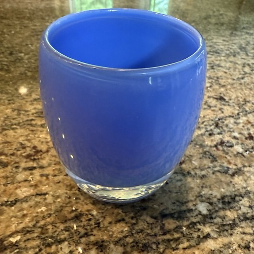 Glassybaby Vintage Periwinkle Pre-Trisk Handmade Glass Votive Candle Holder | eBay