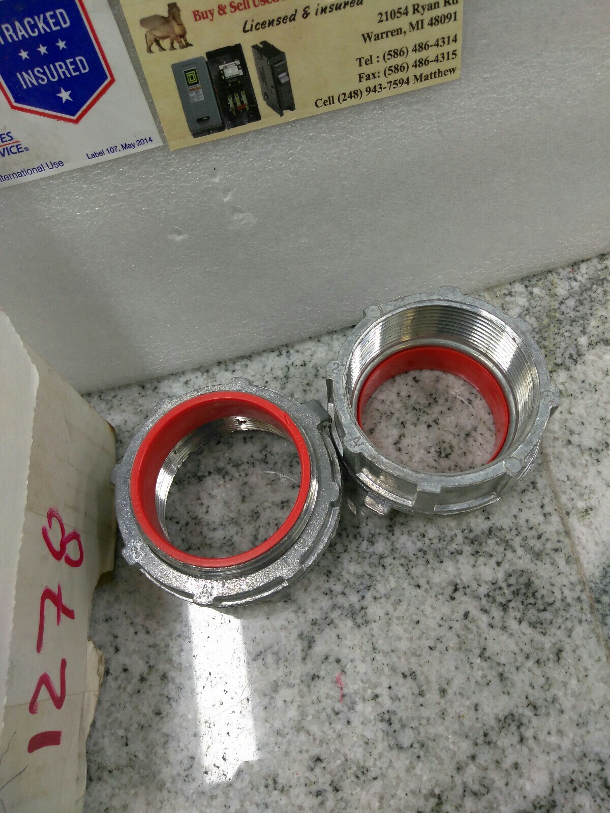 Arlington Watertight Conduit HubS Wh6 Zinc Die Cast Insulated Throat 2 ...