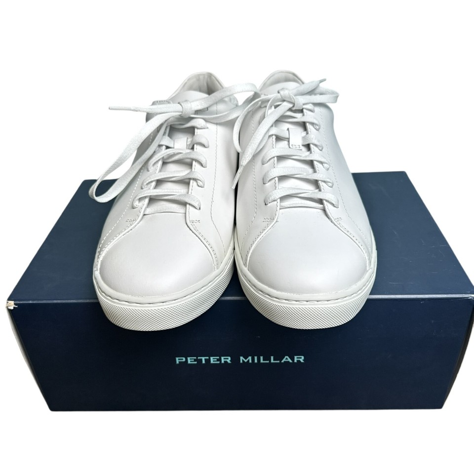 Peter Millar Vantage Lite Sneakers White Mens 10 Golf Casual Shoes New ...