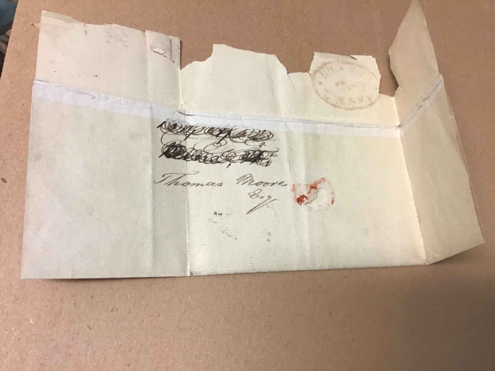 Thomas Moore Signed Letter With Envelope & Calligraphy | eBay