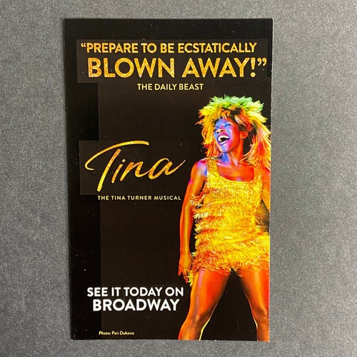 Tina Turner Musical Promo Ad Flyer Handbill Pocket NYC New York City ...