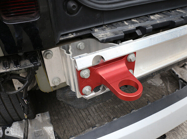 For Land Rover Defender 2020-2023 Matte Red Alloy Rear Trailer Ring Tow ...
