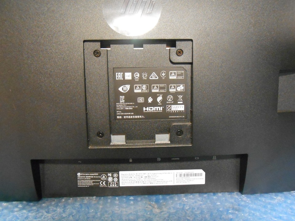 HP E223 21.5" LCD Widescreen Monitor WITH HDMI AND POWER CORD. | eBay